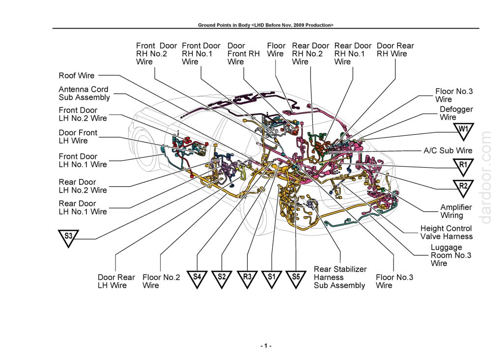 2008-2014 Lexus LS600h Wiring Diagram - Dardoor